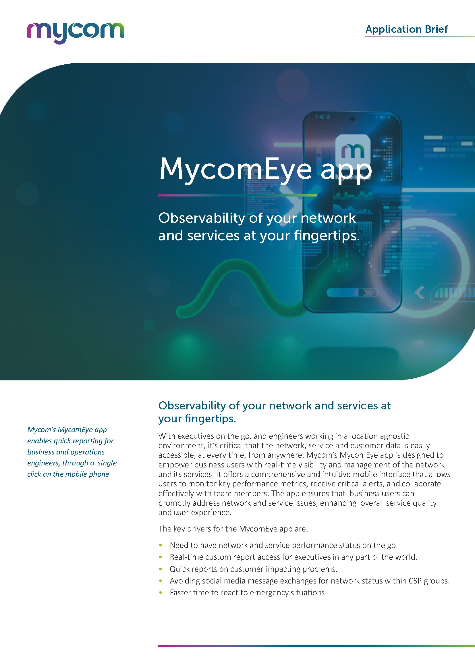 Application Brief | MycomEye app - Mycom
