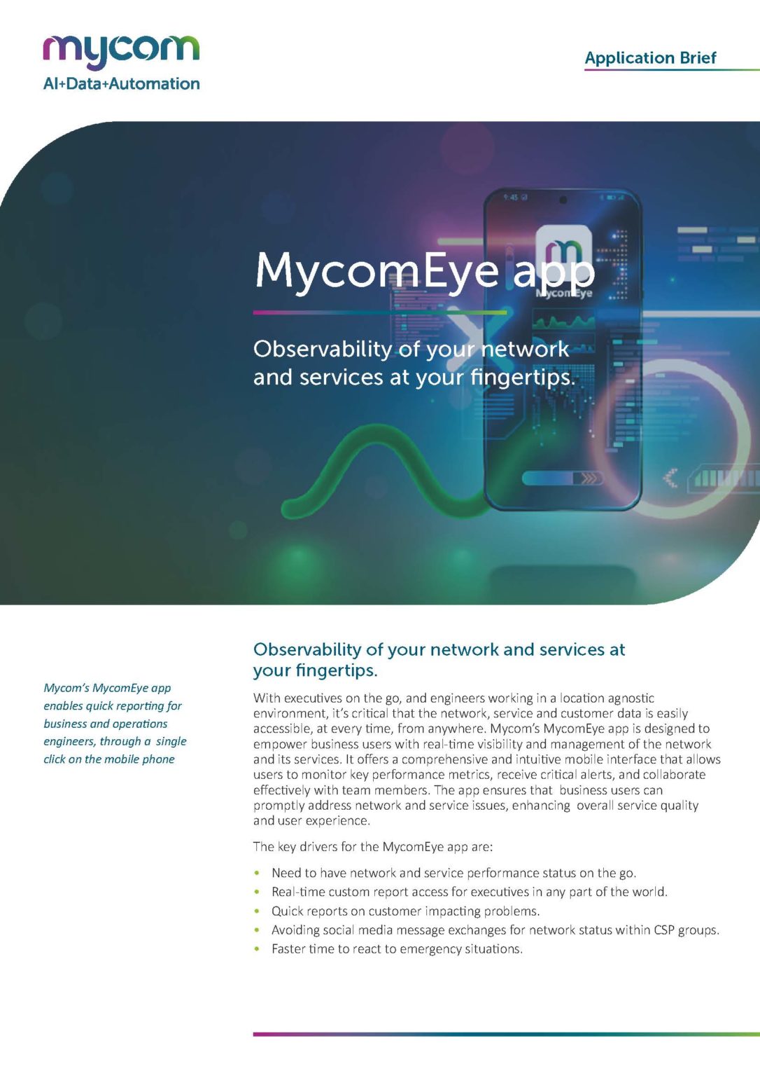 Application Brief | MycomEye app - Mycom